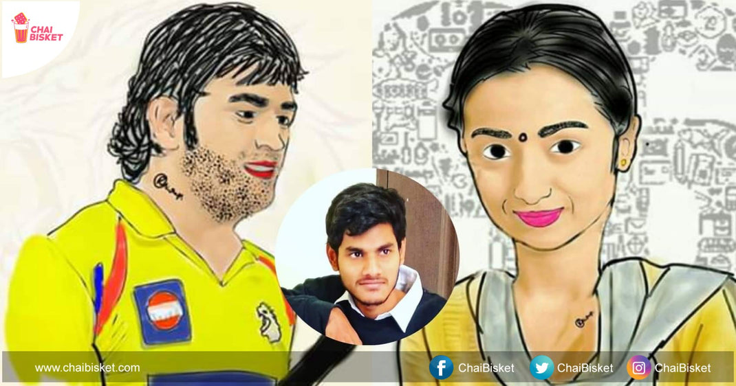 Meet Naresh Ravulapalli, An Artist From Ongole Whose Art Is Simple Yet